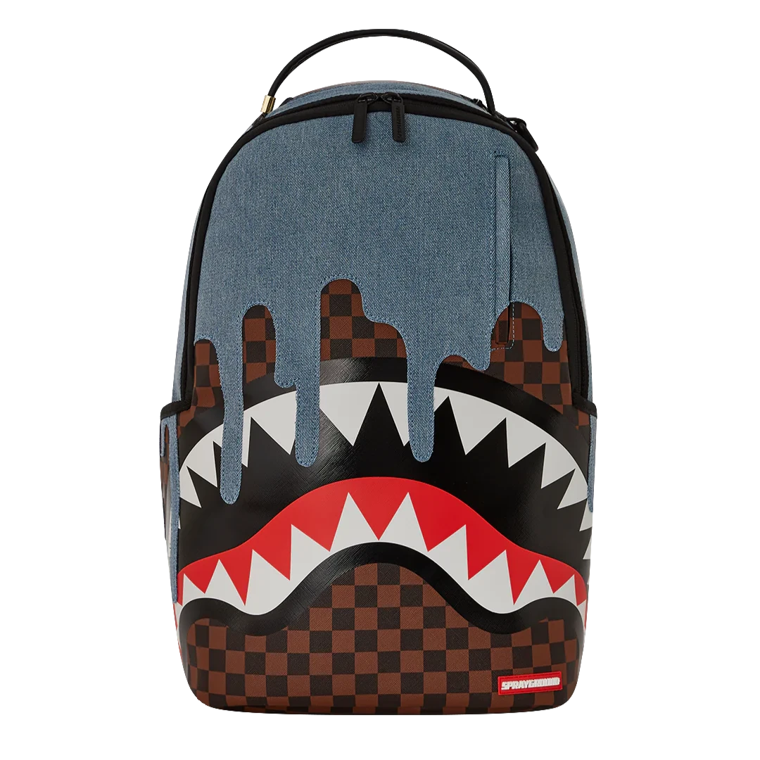 Sprayground Fabric House Shark Drip Deluxe Backpack – YNGDGRT$
