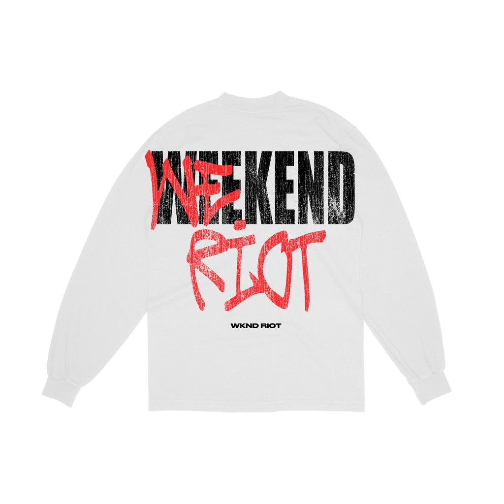 WKND Riot Weekend Skull Oversized Tee - White – YNGDGRT$